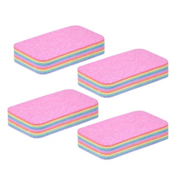 Lot x 4 éponges Rainbow Sponge® en microfibre ultra absorbantes